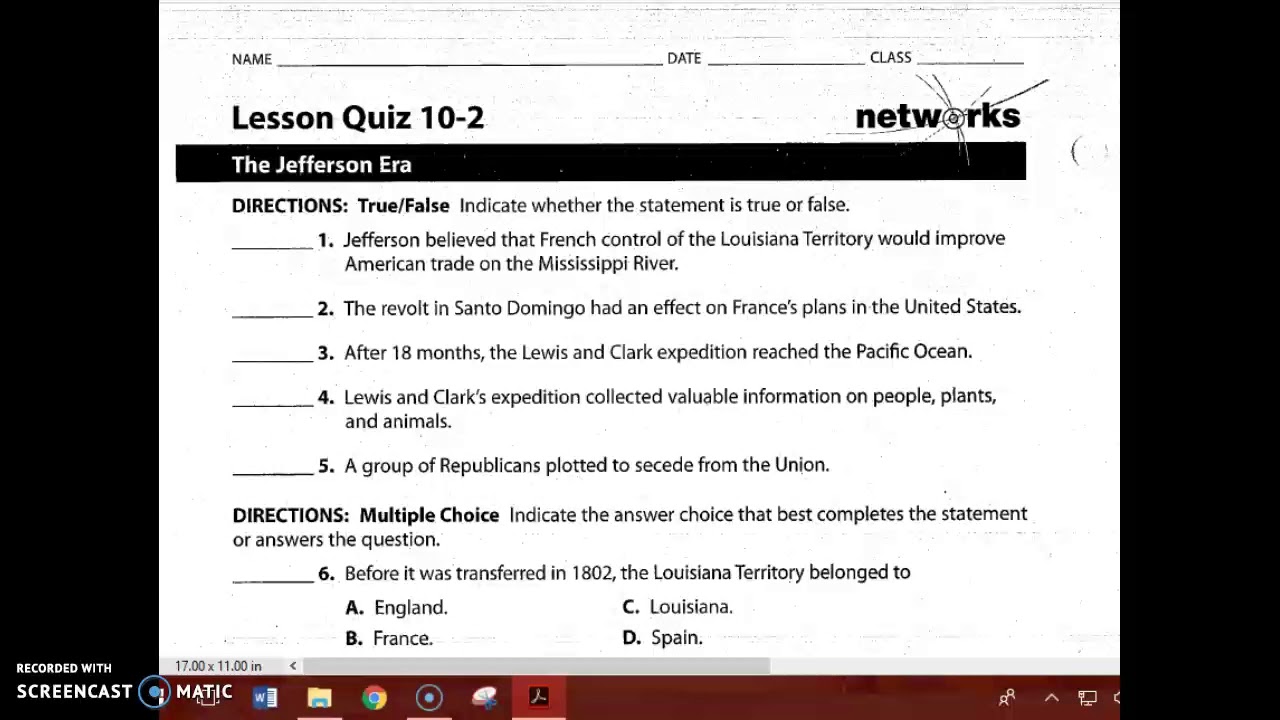 10-2 Quiz - YouTube