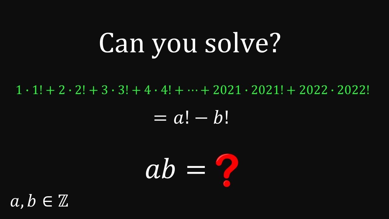 Factorial Equation - YouTube