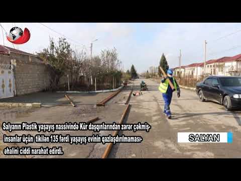 Salyanın Plastik yaşayış nassivində artıq bir neçə gündür qazlaşdırma işlərinə başlanılıb