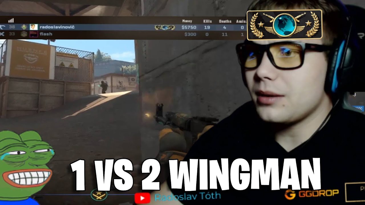 VYHRAL SÁM PROTI DVOM (WINGMAN) CS2 | rdo1337 - YouTube