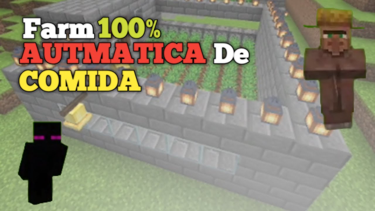 COMO FAZER uma FARM de COMIDA COM VILLAGERS NO MINECRAFT 1.21+ Bedrock ...