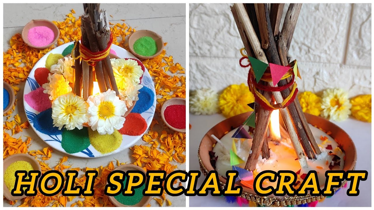 Easy Holi ka dahan || DIY || Holi Craft Idea - YouTube
