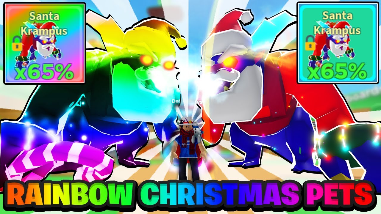 I GOT ALL SECRET RAINBOW CHRISTMAS EVENT PETS IN ROBLOX CLICKER ...