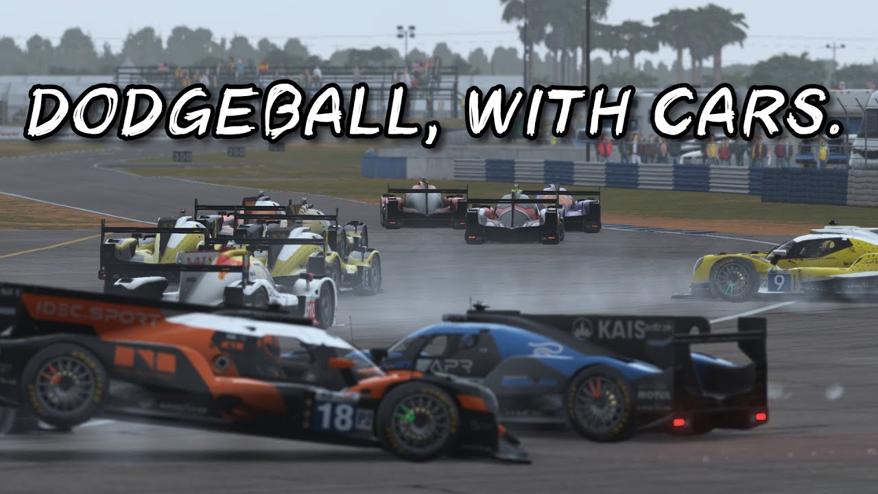 Dodgeball, With Cars. (Le Mans Ultimate LMP2 at Sebring) - YouTube