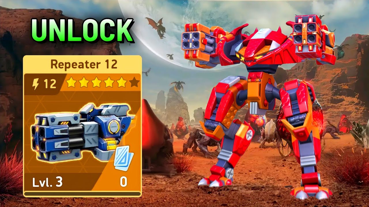 Unlocking NEW Repeater 12 + Base Lvl Gameplay with Stalker - Mech Arena ...