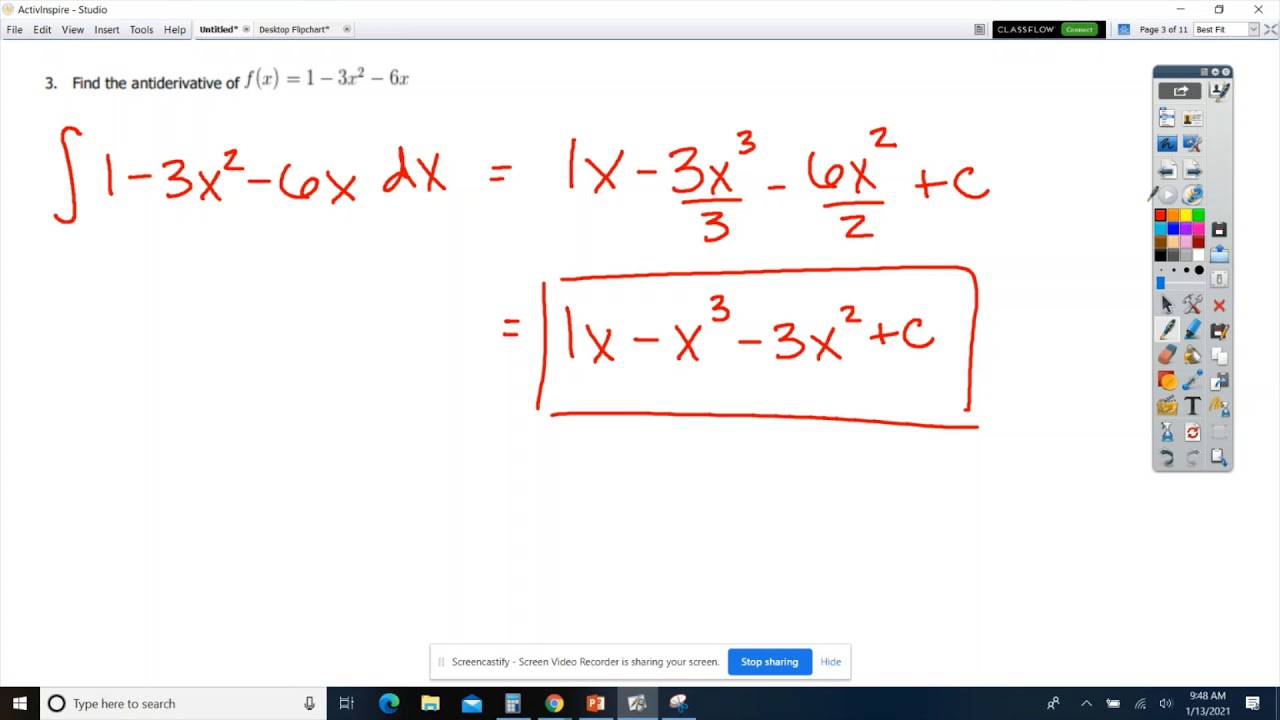 Calculus Antiderivatives Test Review - YouTube