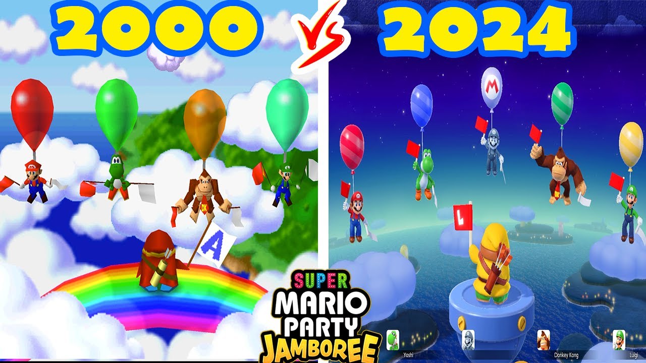 Super Mario Party Jamboree vs Mario Party Series - Mario vs Yoshi vs ...