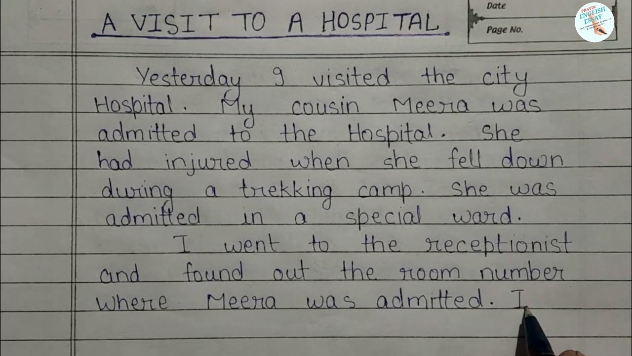 Essay on visit to a hospital // hospital essay #learnenglishessay # ...