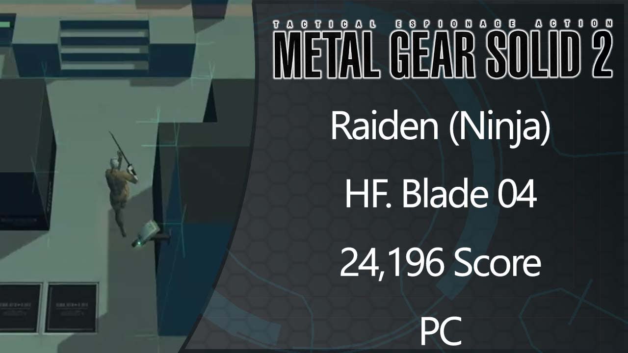 MGS2: Substance | PC | Raiden (Ninja) | Weapon | HF. Blade | Level 04 ...