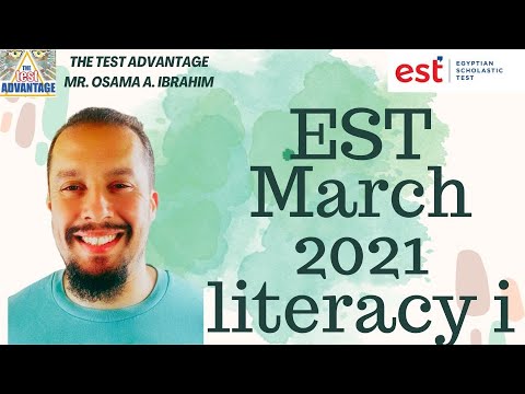 EST Test | march 2021 | literacy 1 | Mr. Osama - YouTube
