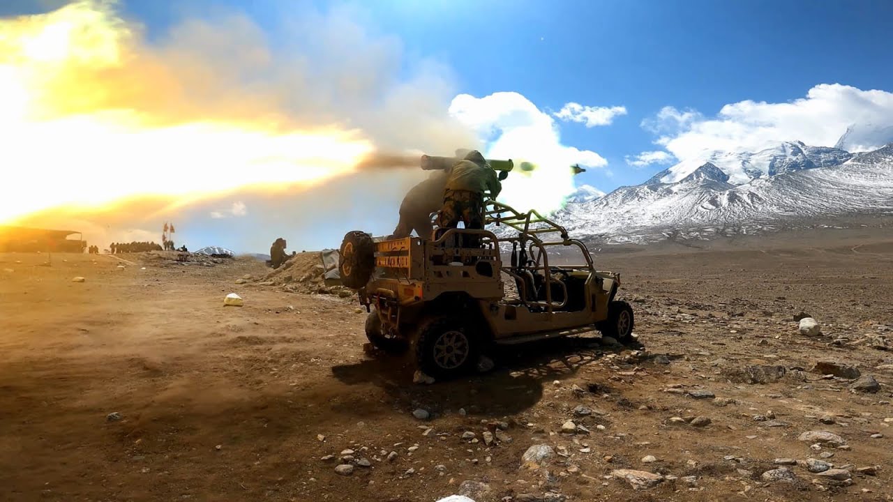 Indian Army training exercise of ATGM firing at Super High-Altitude ...