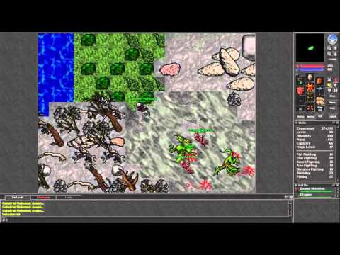 Tibia [7.2] Tutorial: Hunting Dragons with summoned Demon Skeletons - YouTube