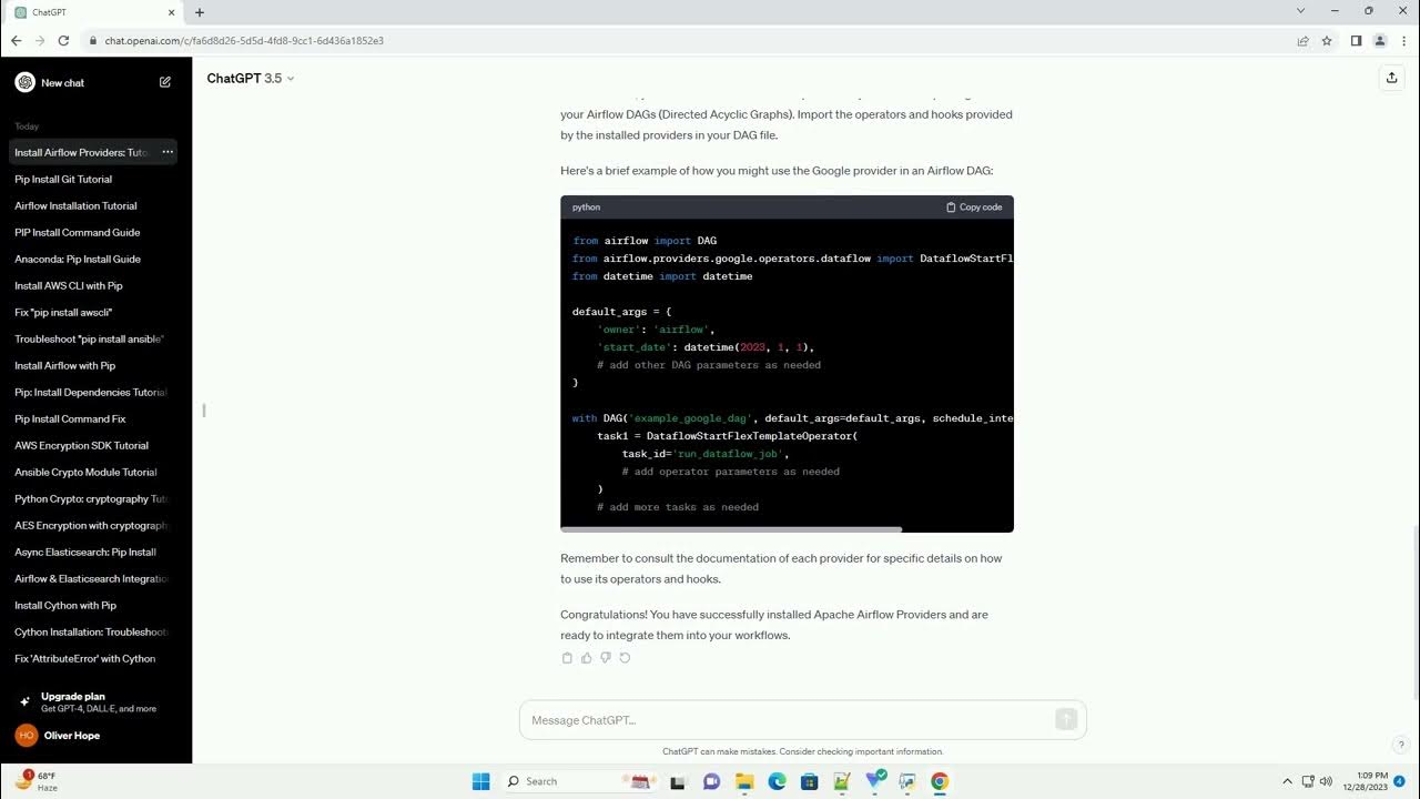 pip install apache airflow providers - YouTube