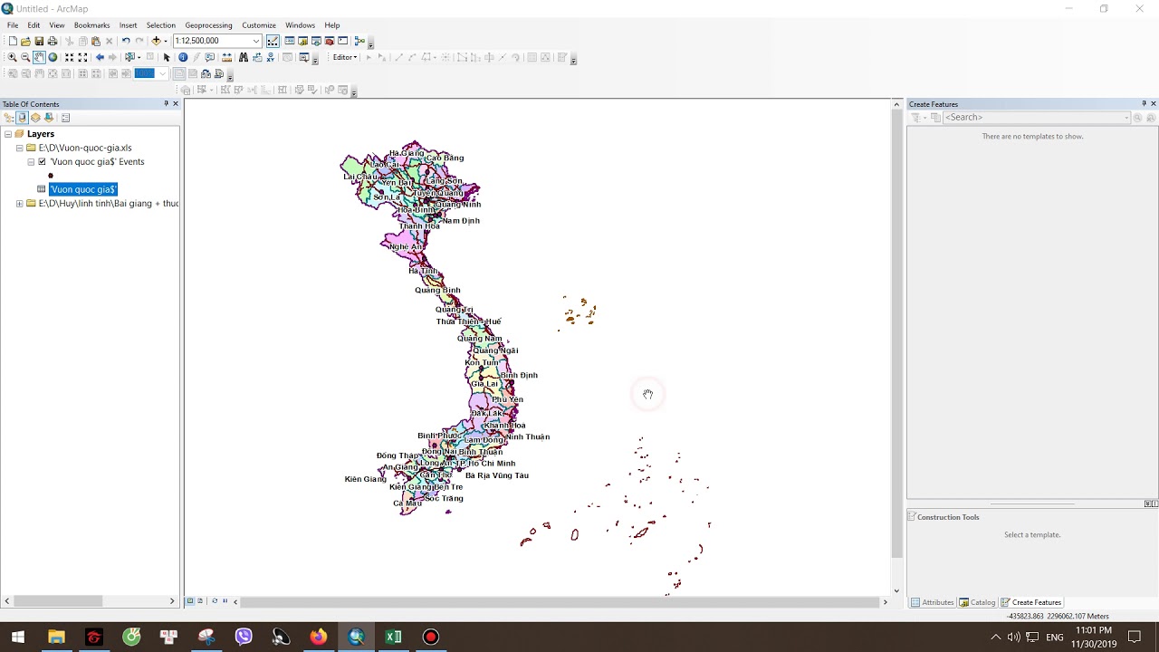 Dua toa do XY tu excel len ArcGIS - YouTube