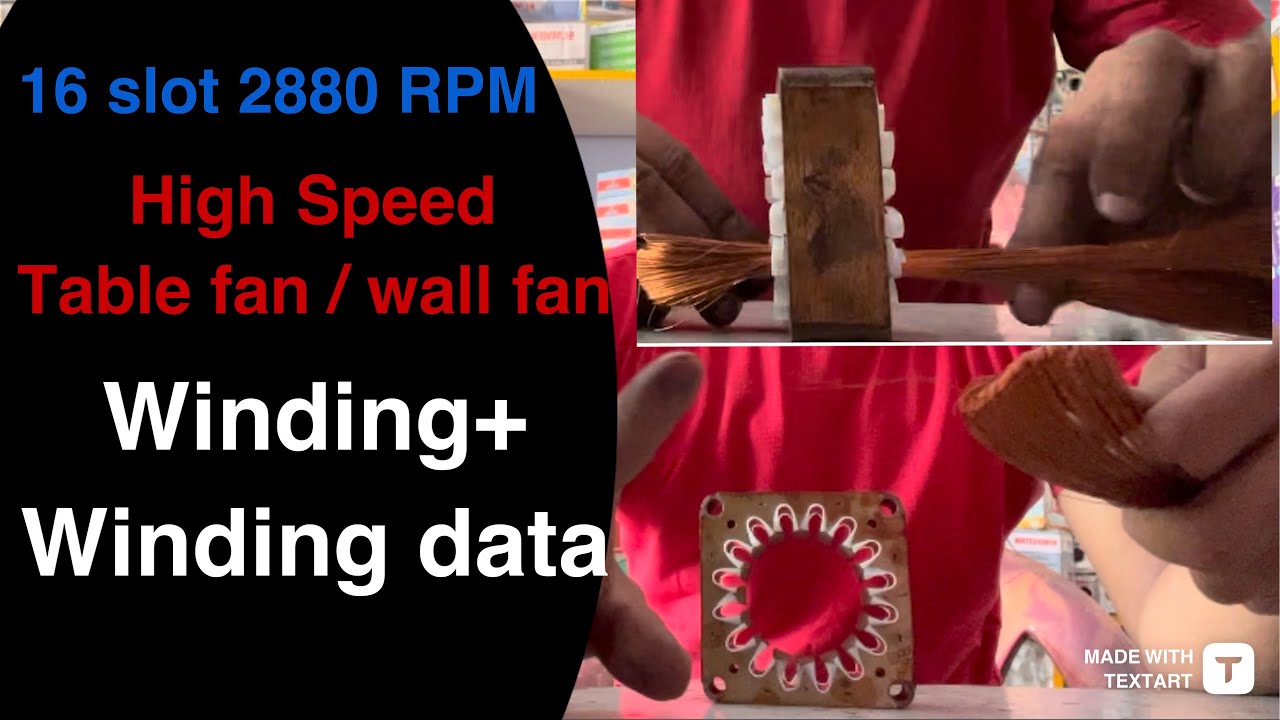 16 slot farrata fan rewinding |16 slot 2880 RPM High-speed table fan ...