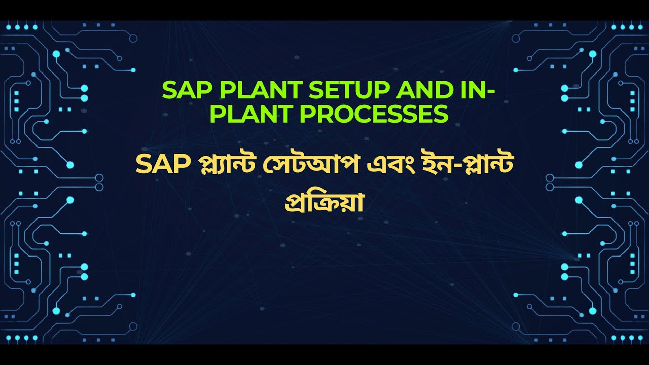 SAP Plant Setup and In Plant Processes ( SAP Part-8 ) - YouTube