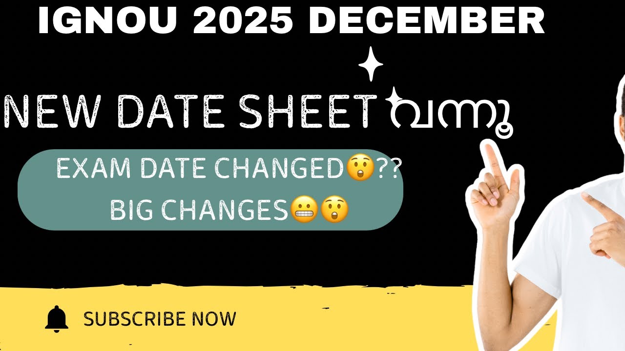 Ignou New Date Sheet For December 2025Exam || Revised Dated 31 October ...