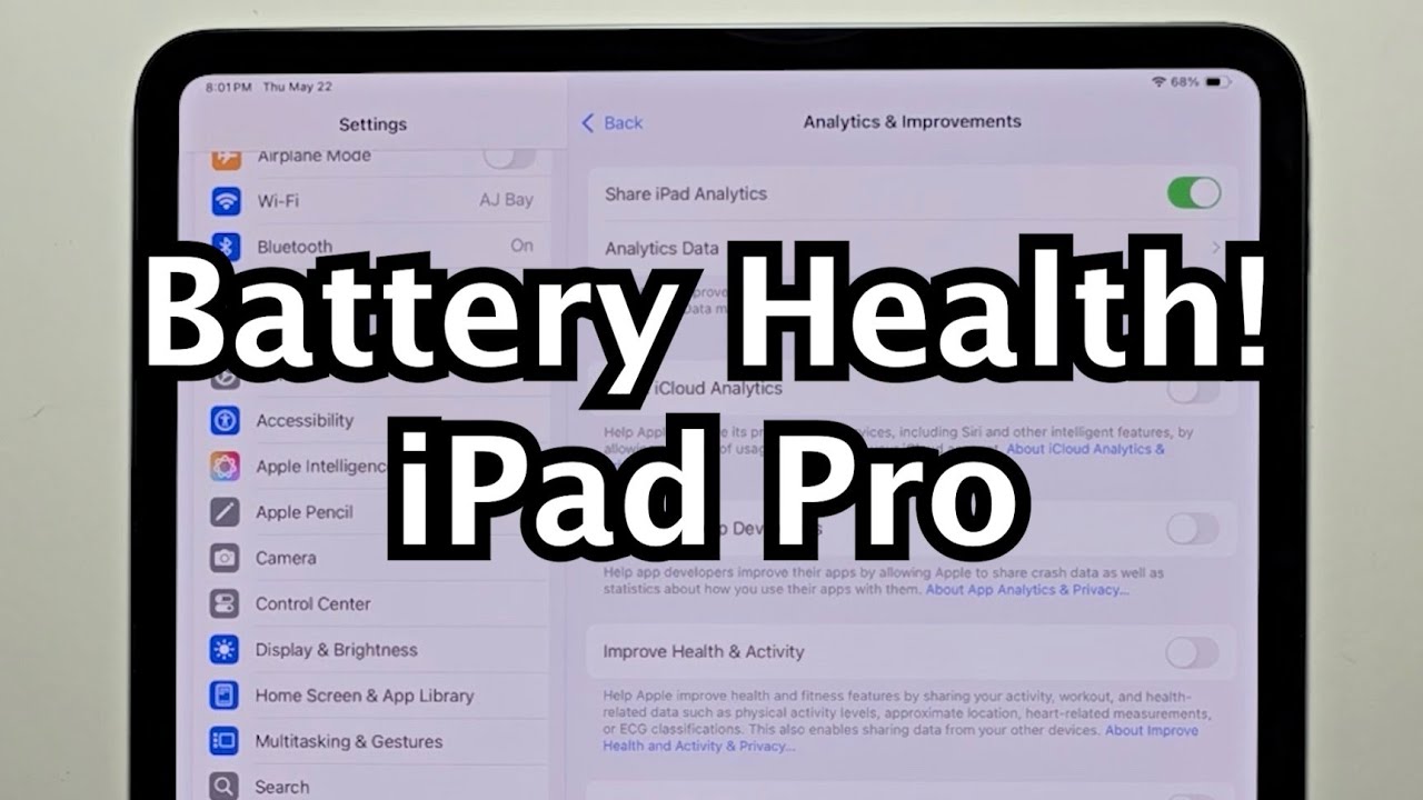 iPad Pro: How to Check Battery Health (2025) - YouTube