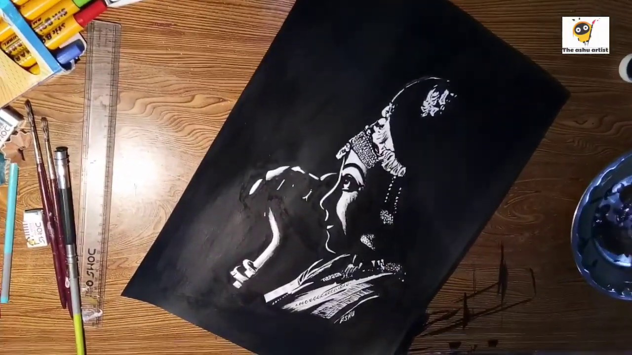 Beautiful Painting With Acrylic Colour | Art By The Ashu Artist - YouTube