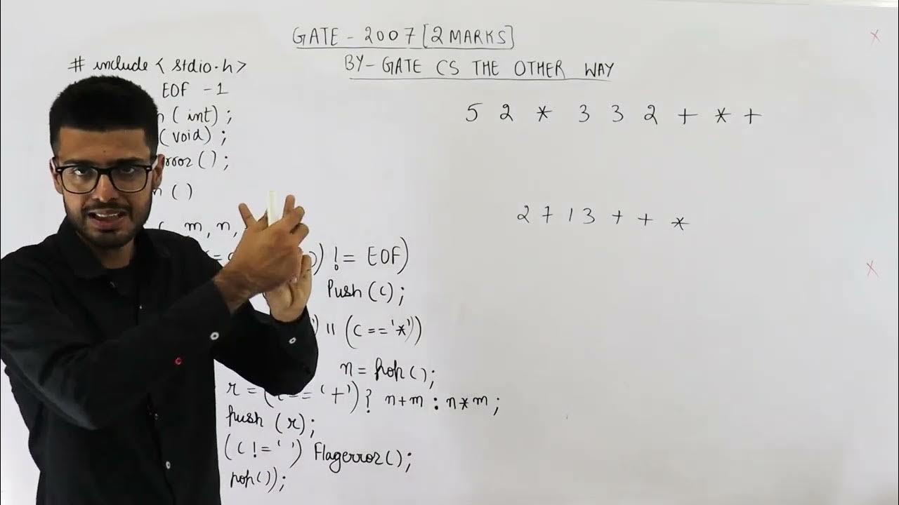 Gate 2007 Pyq C Programming Consider The Following C Program Define Eof 1 Void Push Int