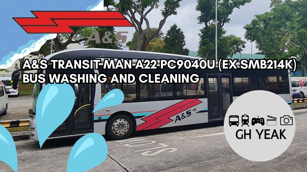 A&S Transit MAN A22 PC9040U (Ex SMB214K) Bus Cleaning and Washing Music ...