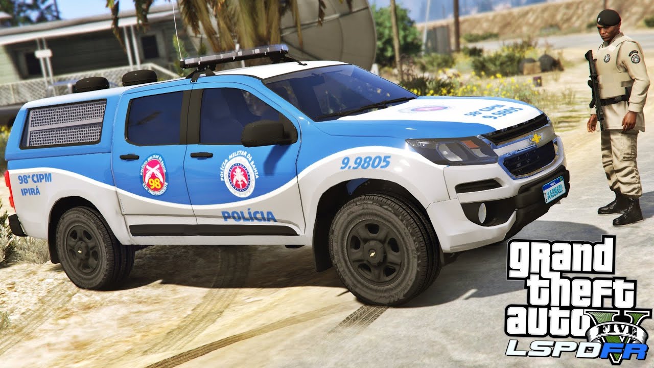 GTA V PMBA - POLICIAIS SÃO RECEBIDOS A TIROS DURANTE PATRULHAMENTO ...