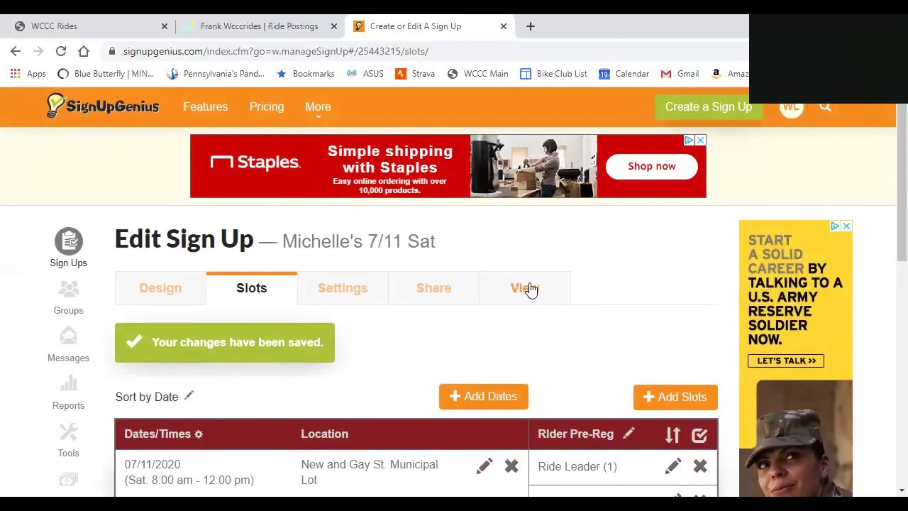 How to use SignUpGenius for ride leaders - YouTube