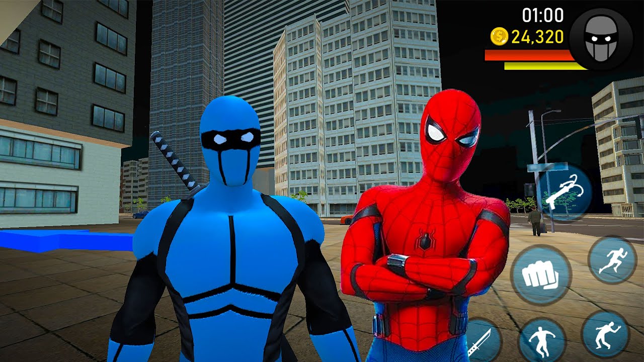 Spider Man VS POWER SPIDER Superhero Parody Game || Rope Hero ...