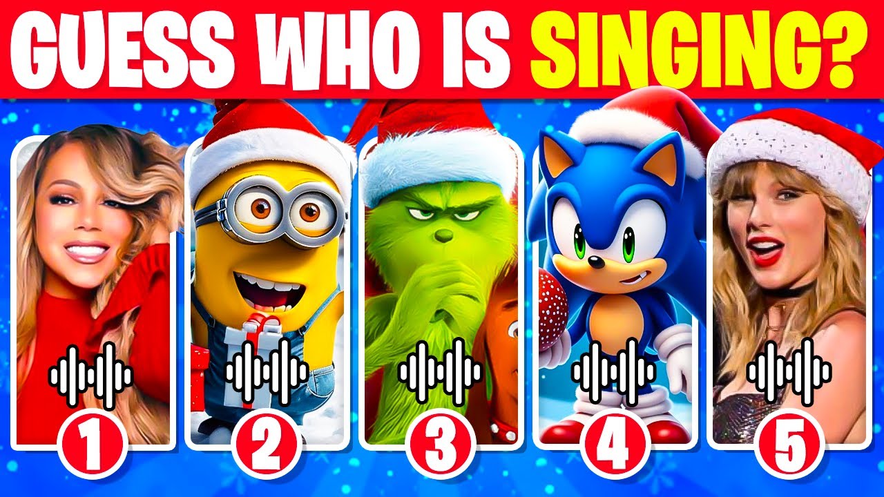 Guess Who Is Singing? Christmas Song Edition 🎄 🎅🏽 | Grinch, Mariah ...