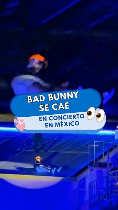 Bad Bunny falls during his concert in Mexico #badbunny #MEXICO #VIRAL # ...