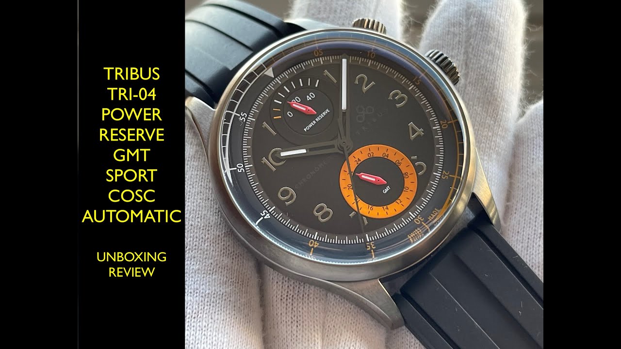 Tribus Tri-04 Power Reserve Gmt Sport Chronometer Automatic Watch ...