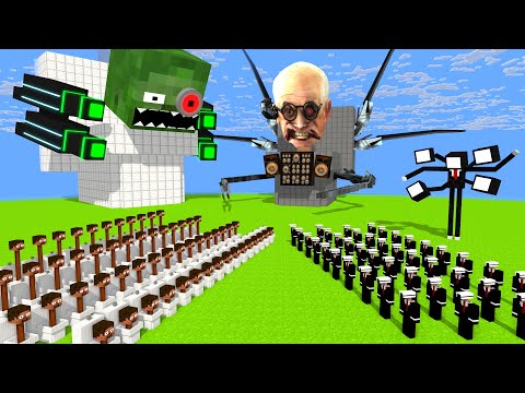 Minecraft Mobs : SKIBIDI TOILET SEASON 1 ALL EPISODE - Minecraft Animation