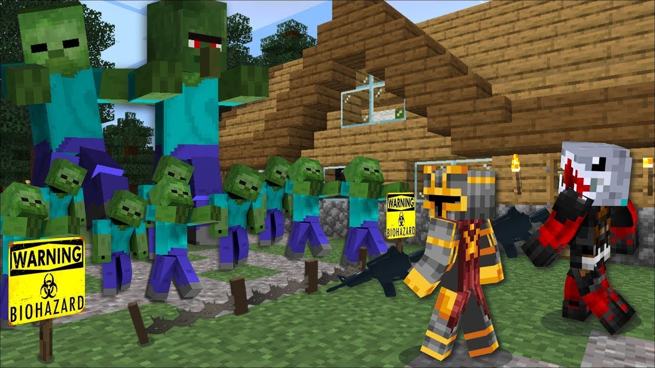 Minecraft , But Playing zombie war Guns and more - YouTube