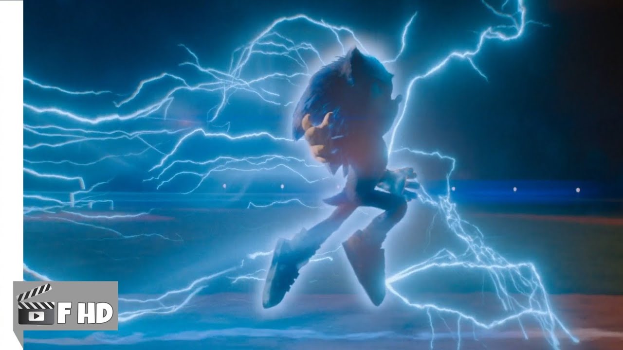 Sonic the Hedgehog (2020) -Sonic baseball playing scene (3/10) Movies ...