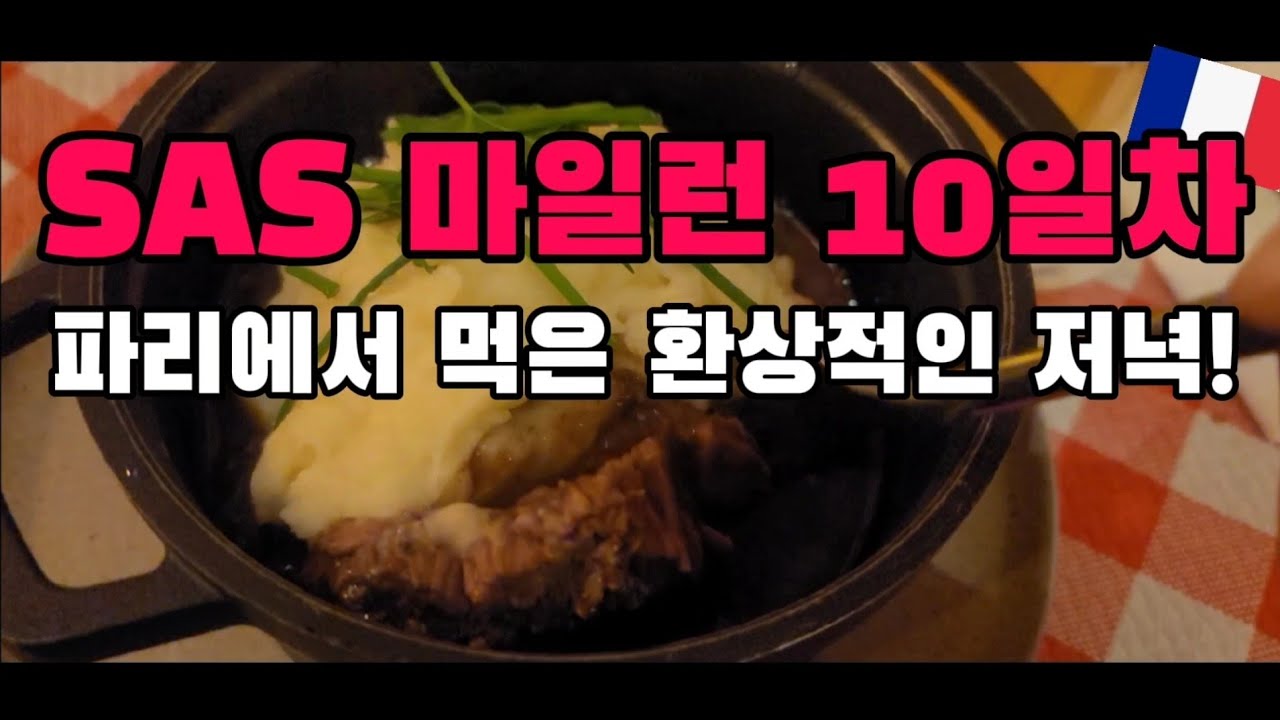 SAS 100만마일런 10일차! KLM 에어프랑스 한번에 미션마치고 파리입성! 파리의 가정식에 감동하다. - YouTube