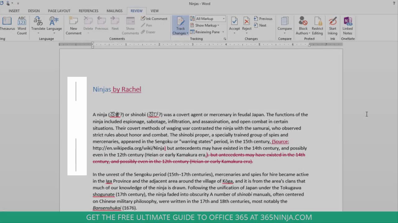 How To Track Changes In Word 2013 Or 2016 YouTube How To Track Changes In Word 2013 Or 2016 YouTube