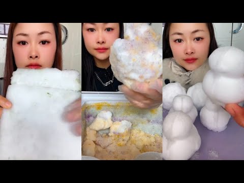 ASMR REFROZEN ICE EATING | RENAYA | ICE EATING ASMR - YouTube