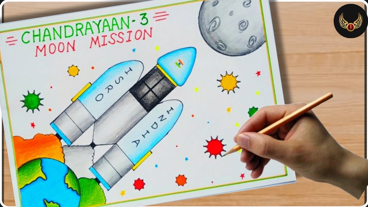 Chandrayaan 3 Drawing || How to Draw Chandrayaan 3 Very Easy Step by ...