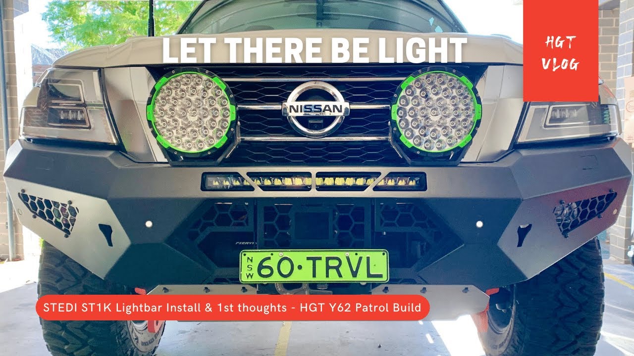 STEDI ST1K Lightbar Install & 1st thoughts - HGT Y62 Patrol Build - YouTube
