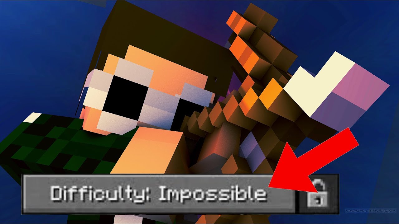 Minecraft, but I play on "IMPOSSIBLE" DIFFICULTY (it was hard) - YouTube