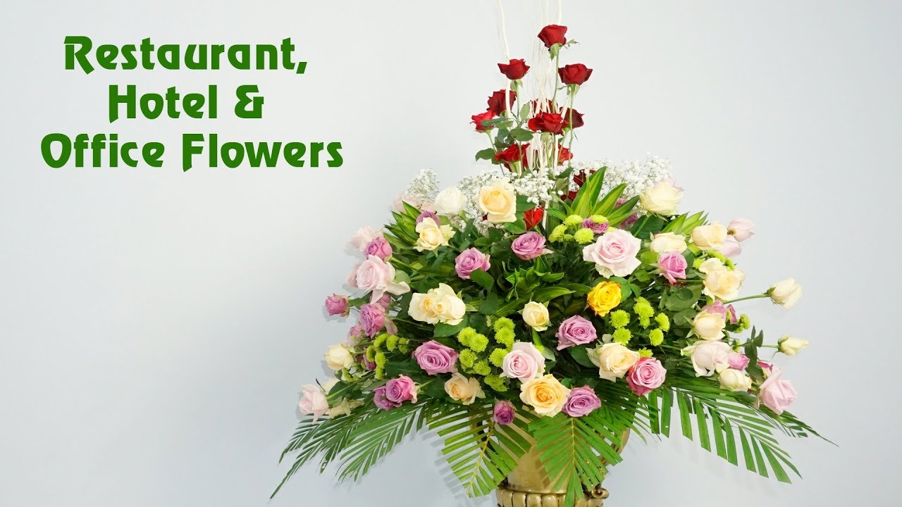HOW TO make ROSE Restaurant, Hotel & Office Flowers ?episodes 84 - YouTube