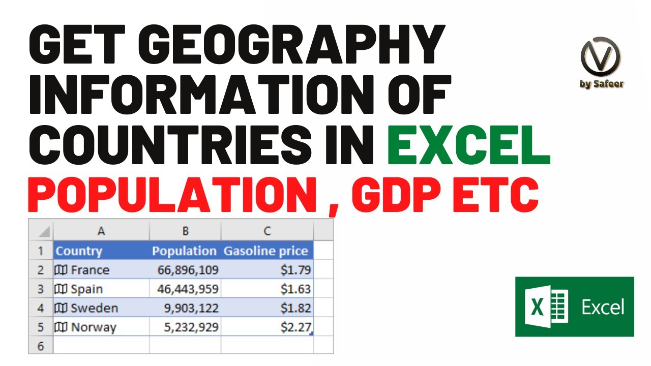 Get Geography Information s Of Countries In Excel Population Leader Get Geography Information s Of Countries In Excel Population Leader