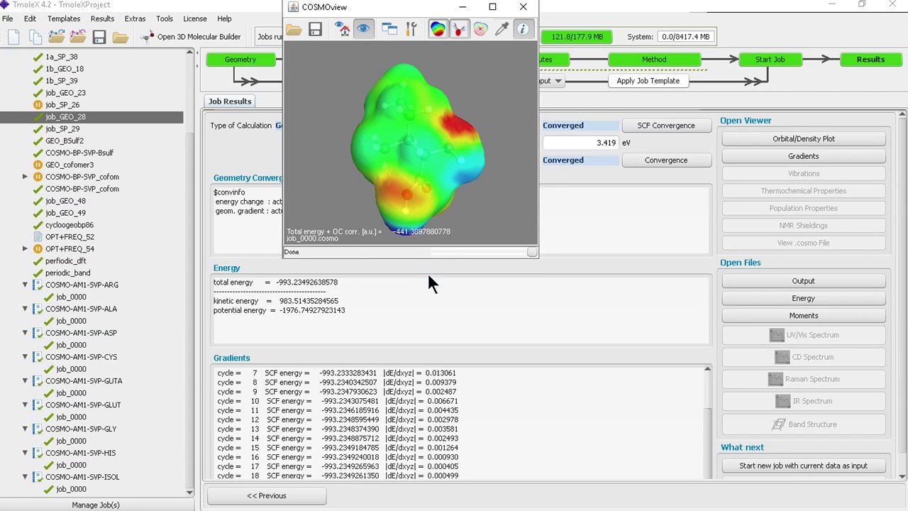 Demo G01: Generate COSMO files from TURBOMOLE using TmoleX - YouTube
