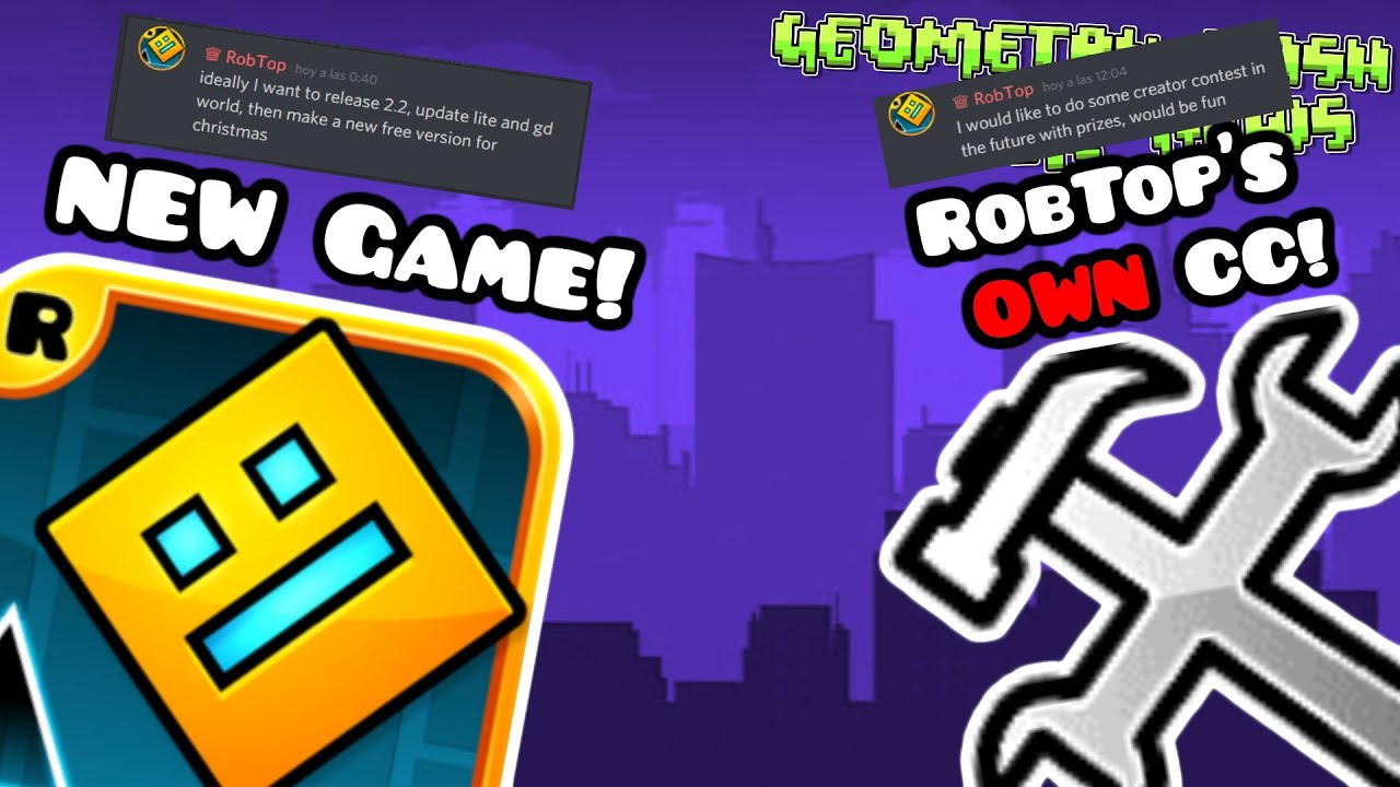 Geometry Dash 2.2 News ~ NEW GD GAME!! ROBTOP'S CREATOR CONTEST? - YouTube