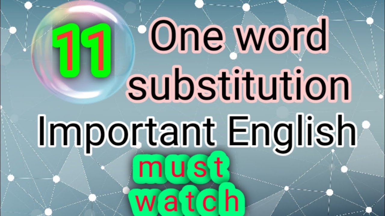One Word Substitution Important English YouTube one-word-substitution-important-english-youtube