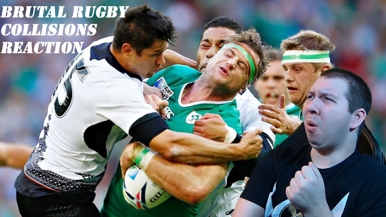 New Rugby Fan Reacts to Rugby Brutal Collisions - YouTube