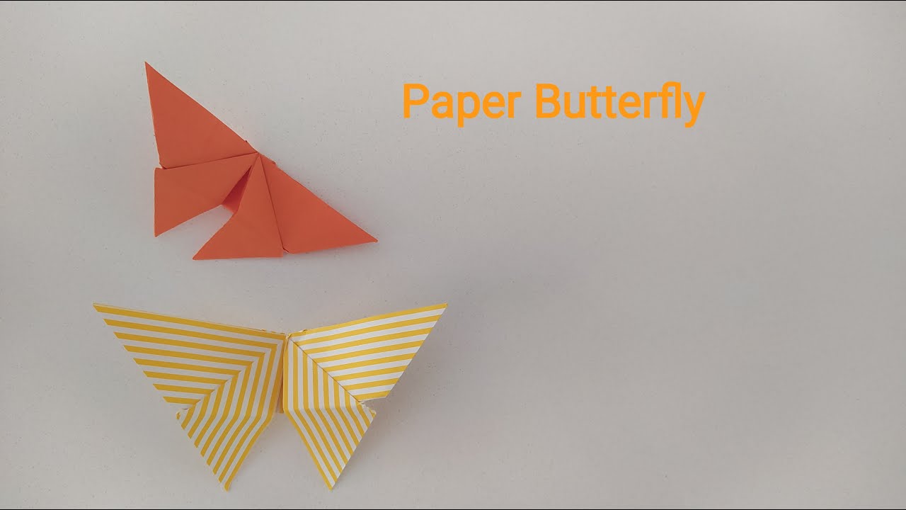 Paper Butterfly - Mariposa de papel - Papiroflexia - Origami - YouTube