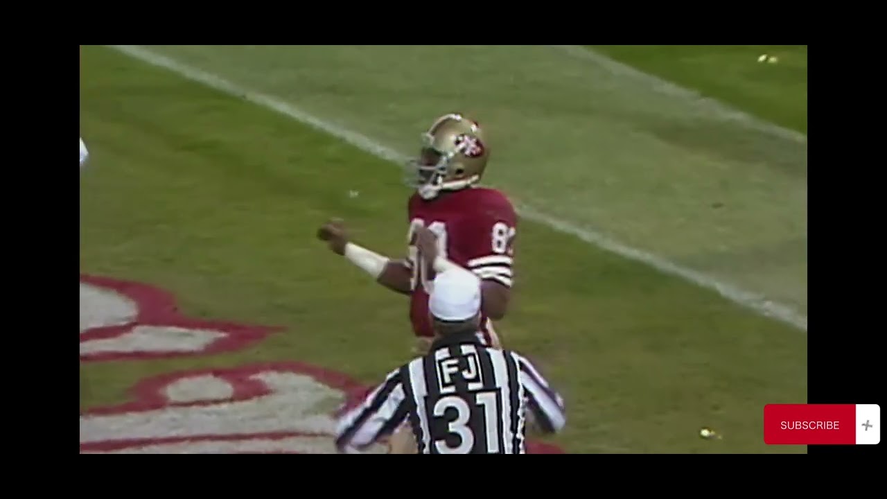 Joe Montana finds Jerry Rice for a insane touchdown catch!!! Nice throw ...