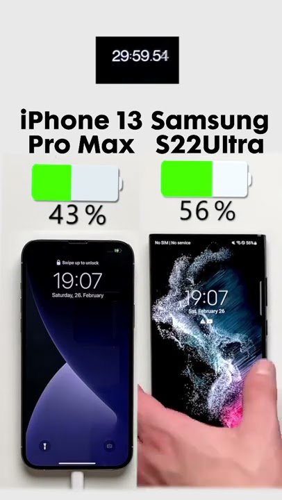 iPhone 13 Pro Max vs. Samsung Galaxy S22 Ultra Charging Test 🔌 ...