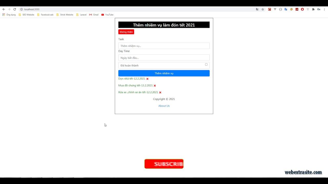 Giới Thiệu Todolist Reactjs Cơ Bản Youtube